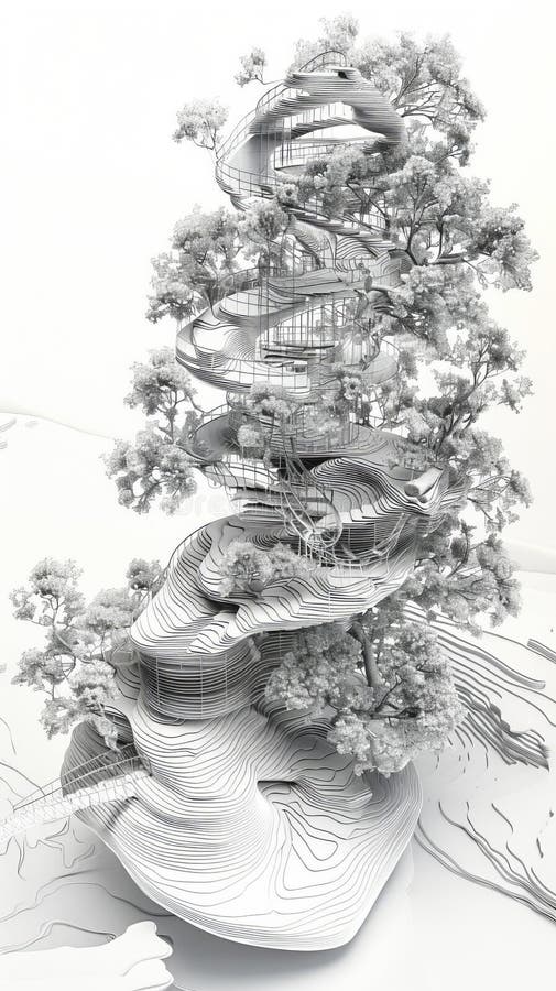 3D Model Abstract Art of Groundbreaking Abstract Collaborative Office ...