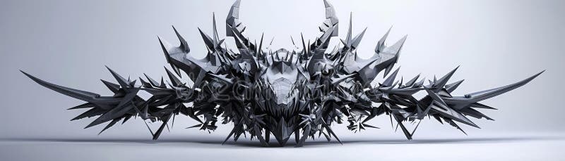 3D Model Abstract Art of Horrifying Abstract Halloween Monster Created ...