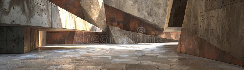 3D Model Abstract Art of Immortalized Abstract Brutalist Monument ...
