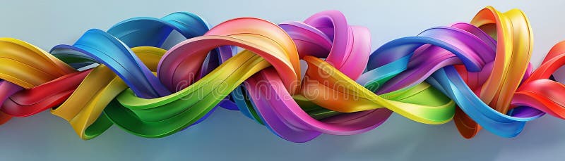 3D Model Abstract Art of Inclusive Abstract LGBTQ Artwork with ...