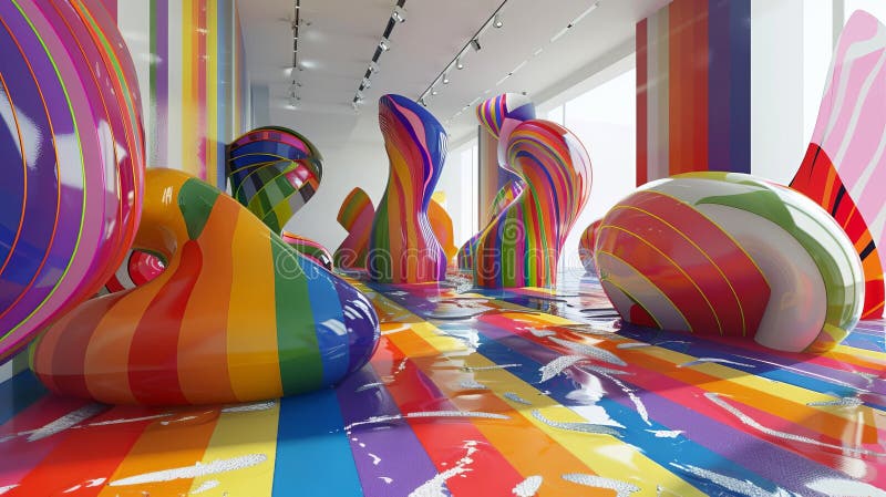 3D Model Abstract Art of Inclusive Abstract LGBTQ Artwork with ...