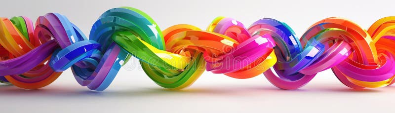 3D Model Abstract Art of Inclusive Abstract LGBTQ Artwork with ...