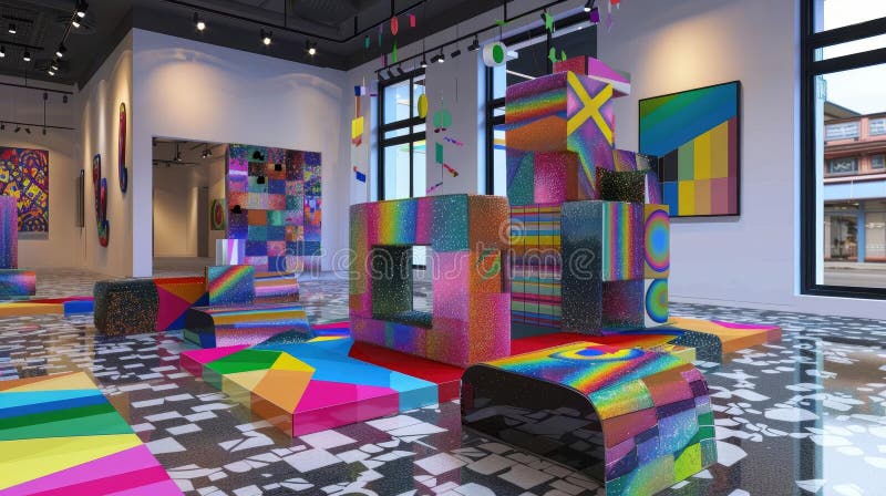 3D Model Abstract Art of Inclusive Abstract LGBTQ Artwork with ...