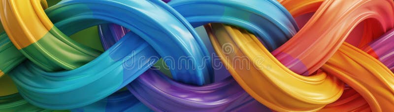 3D Model Abstract Art of Inclusive Abstract LGBTQ Artwork with ...