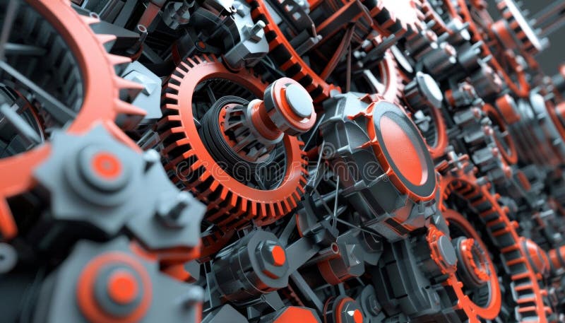 3D Model Abstract Art of Industrial Abstract Machinery and ...