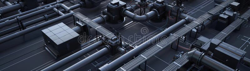 3D Model Abstract Art of Industrial Abstract Machinery and ...
