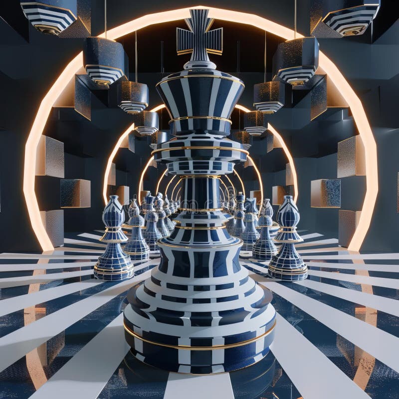 3D Model Abstract Art of Infinitely Strategizing Omniscient Abstract AI ...