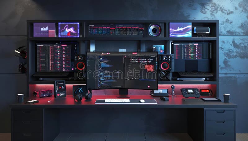 3D Model Abstract Art of Innovative Abstract Workstation Ecosystem ...