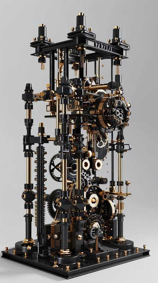 3D Model Abstract Art of Mechanical Industrial Abstract Automata ...