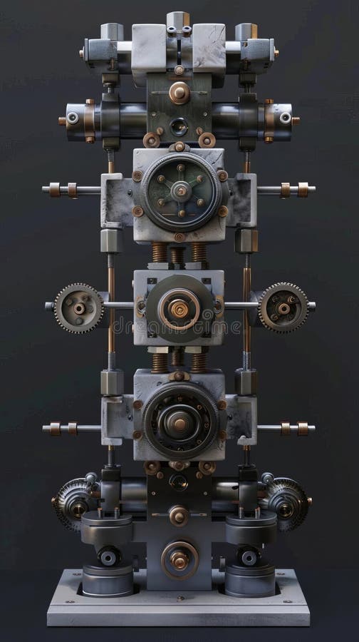 3D Model Abstract Art of Mechanical Industrial Abstract Automata ...