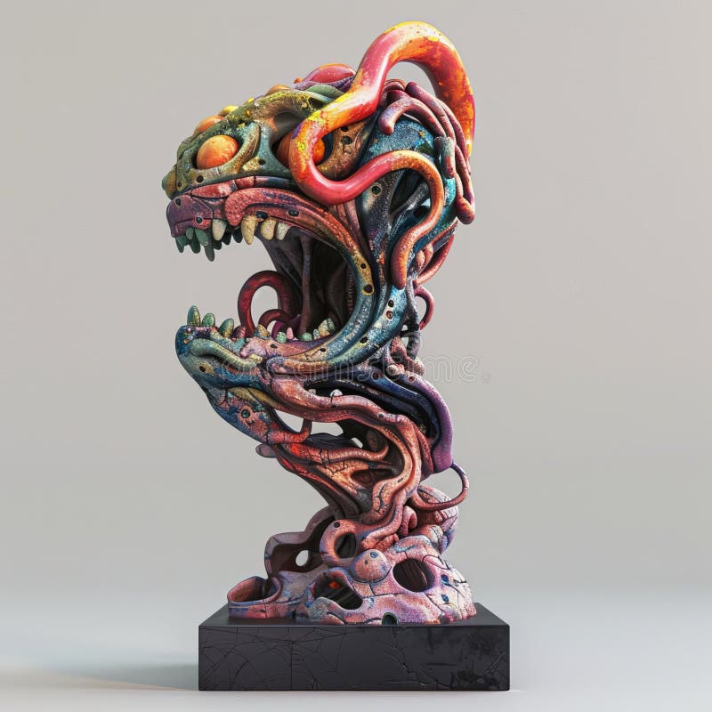 3D Model Abstract Art of Metamorphic Abstract Halloween Shapeshifting ...