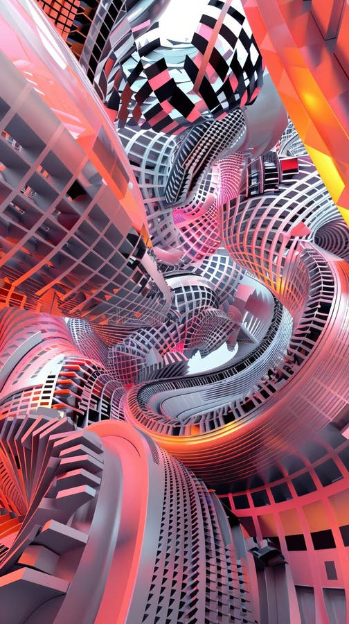 3D Model Abstract Art of Mindbending 3D Abstract Art Representing ...