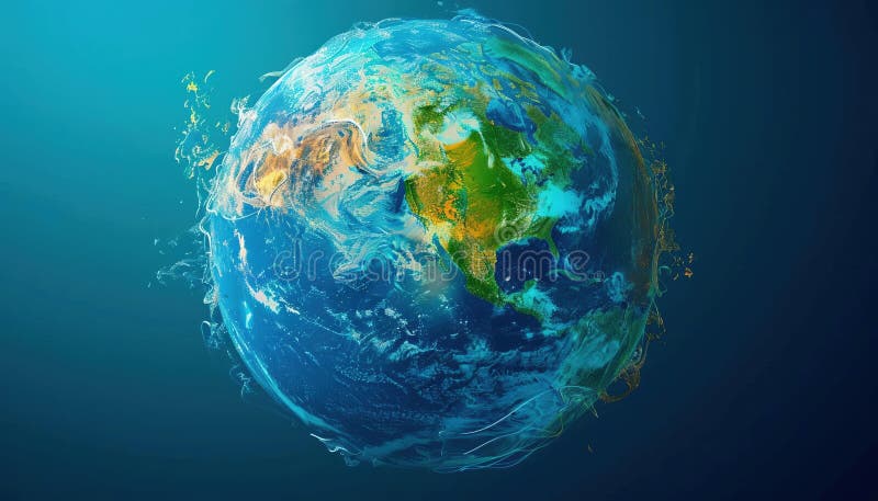 3d Model Abstract Art Of Nextgen Abstract Global Weather Visualization Orb With Predictive