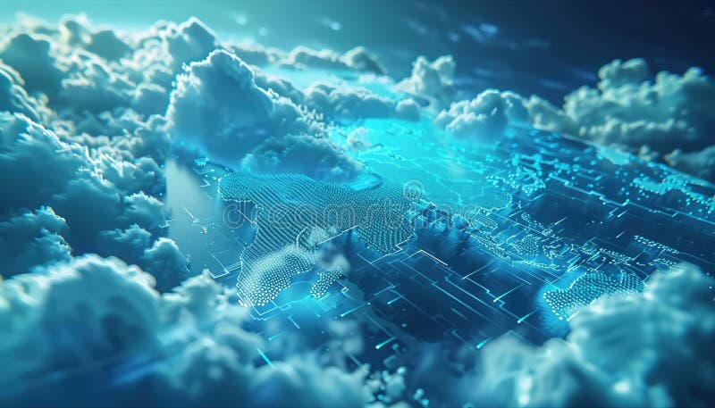 3D Model Abstract Art of Nextgeneration Holographic Abstract Global ...