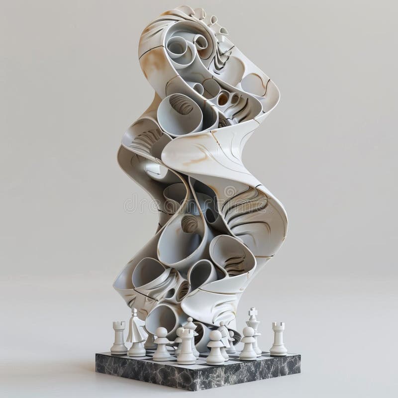 3D Model Abstract Art of Perpetually Dynamic Abstract Chess Grandmaster ...