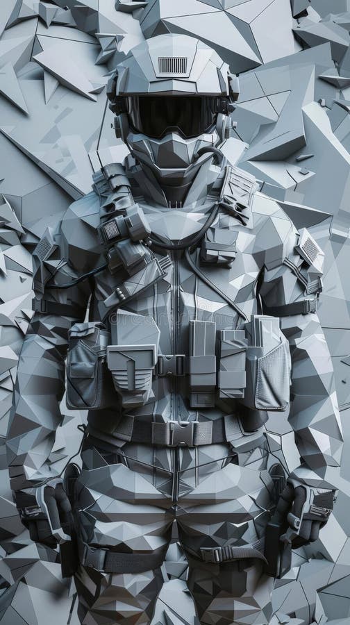 3D Model Abstract Art of Powerful Abstract Veteran Tribute with Strong ...