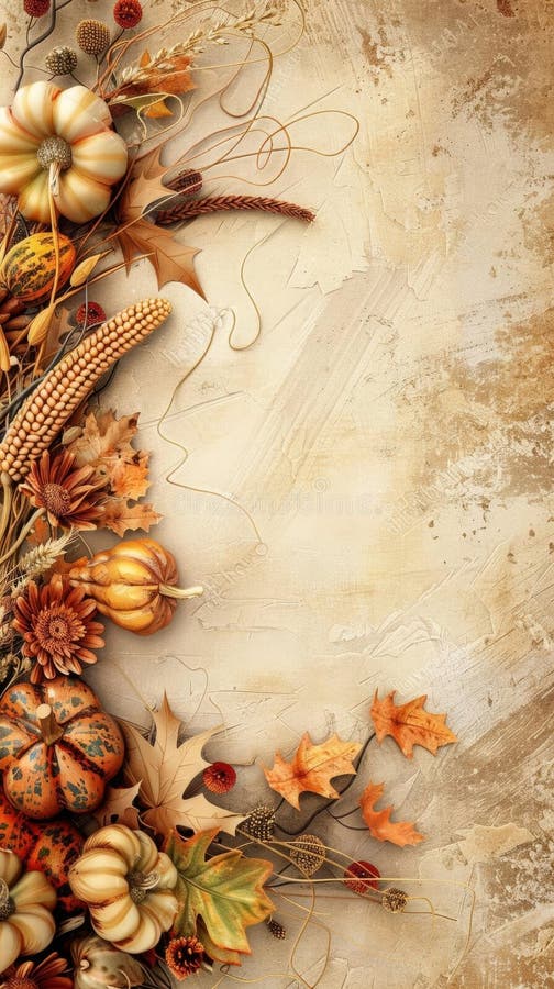 3D Model Abstract Art of Rustic Abstract Harvest Bounty with Earthy ...