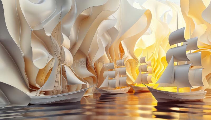 3D Model Abstract Art of Abstract Sailing Ships Charting New Courses ... 3D Model Abstract Art of Abstract Sailing Ships Charting New Courses ...