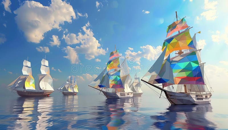 3D Model Abstract Art of Abstract Sailing Ships Charting New Courses ... 3D Model Abstract Art of Abstract Sailing Ships Charting New Courses ...