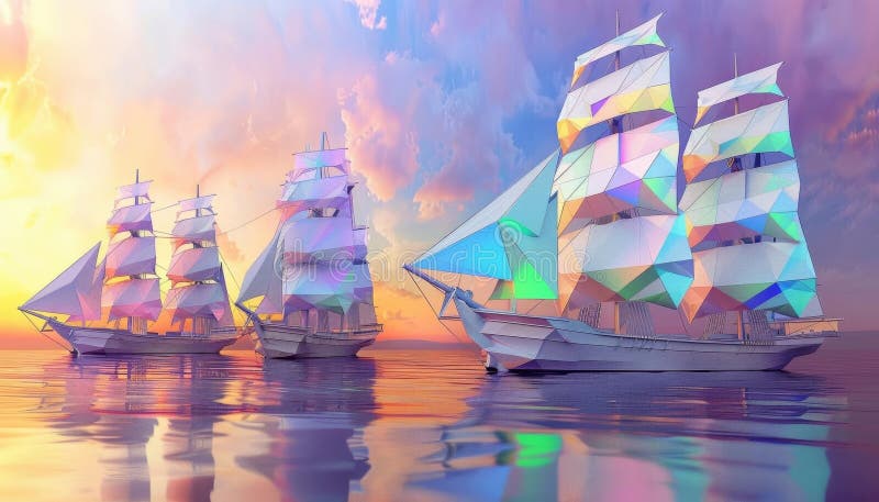 3D Model Abstract Art of Abstract Sailing Ships Charting New Courses ... 3D Model Abstract Art of Abstract Sailing Ships Charting New Courses ...