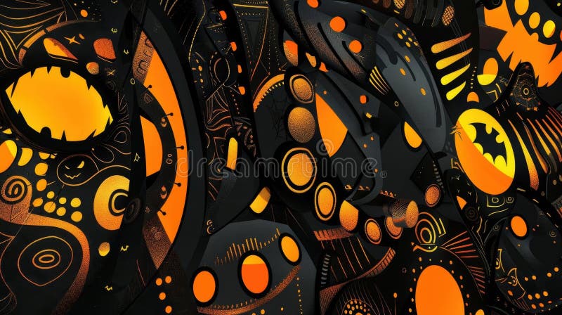 3D Model Abstract Art of Spooky Abstract Halloween Artwork with Ominous ...