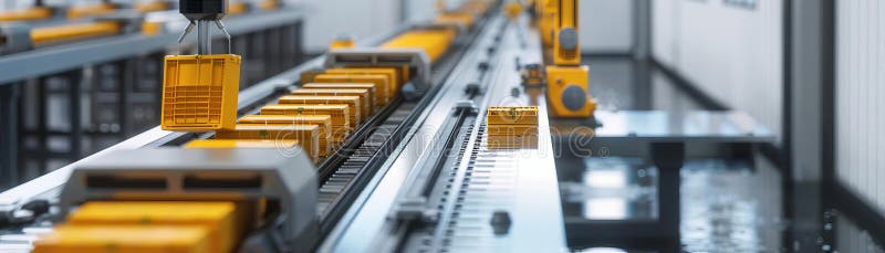 3D Model Abstract Art of Sturdy Industrial Abstract Assembly Line ...