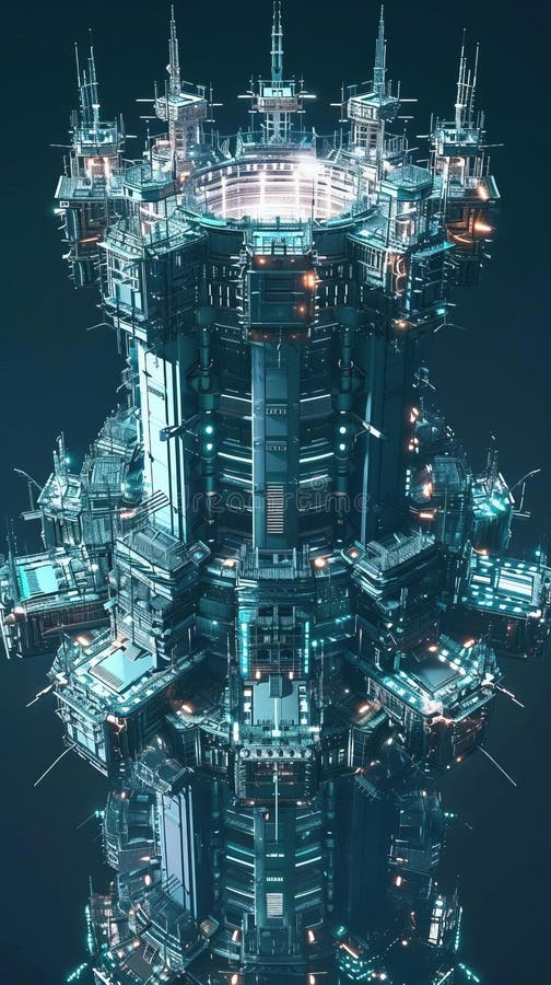 3D Model Abstract Art of Supreme Abstract Cybersecurity Citadel ...