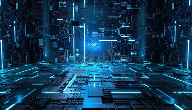 3D Model Abstract Art of Supreme Abstract Cybersecurity Citadel ...