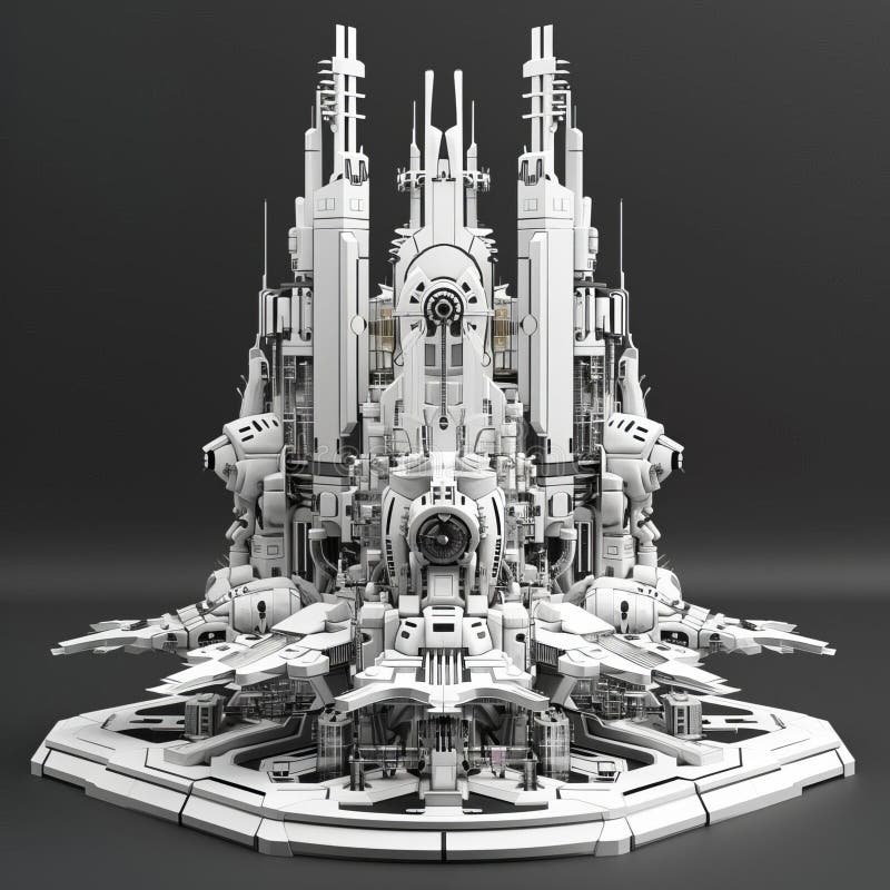 3D Model Abstract Art of Supreme Cybersecurity Abstract Citadel ...