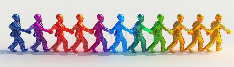 3D Model Abstract Art of Unity Abstract LGBTQ Community Rainbow ...