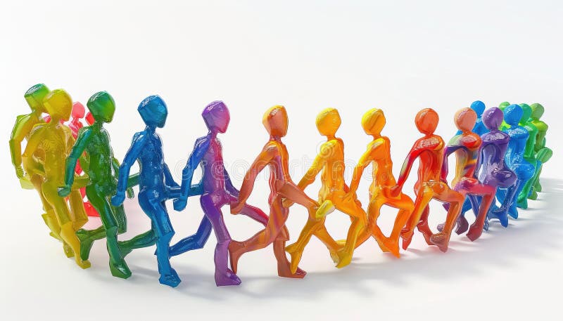 3D Model Abstract Art of Unity Abstract LGBTQ Community Rainbow ...