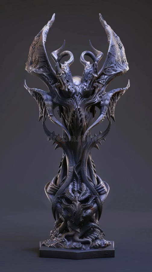 3D Model Abstract Art of Utterly Nightmarish Abstract Halloween Demon ...