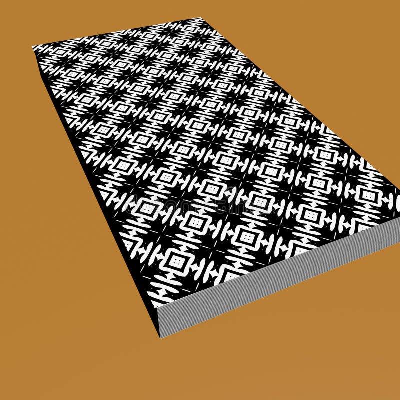 3d Model of an Abstract Book with Black and White Repeating Patterns ...
