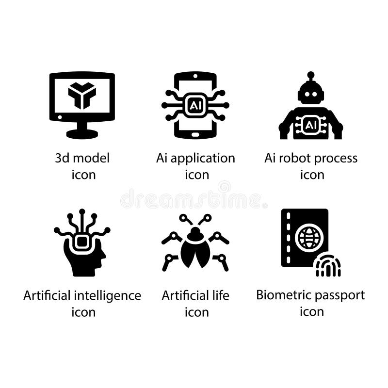3d Model, Ai Application, Ai Robot Process, Artificial Intelligence ...