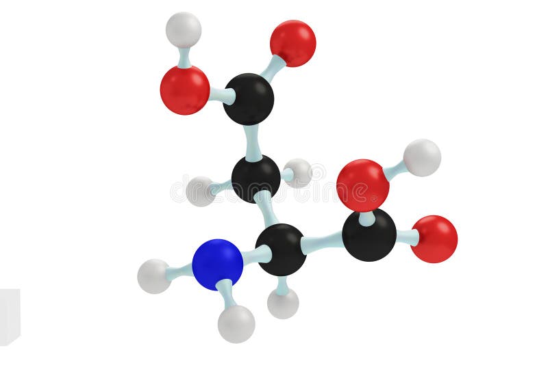 Aspartic Acid Asp D Molecule Stock Illustration Illustration Of