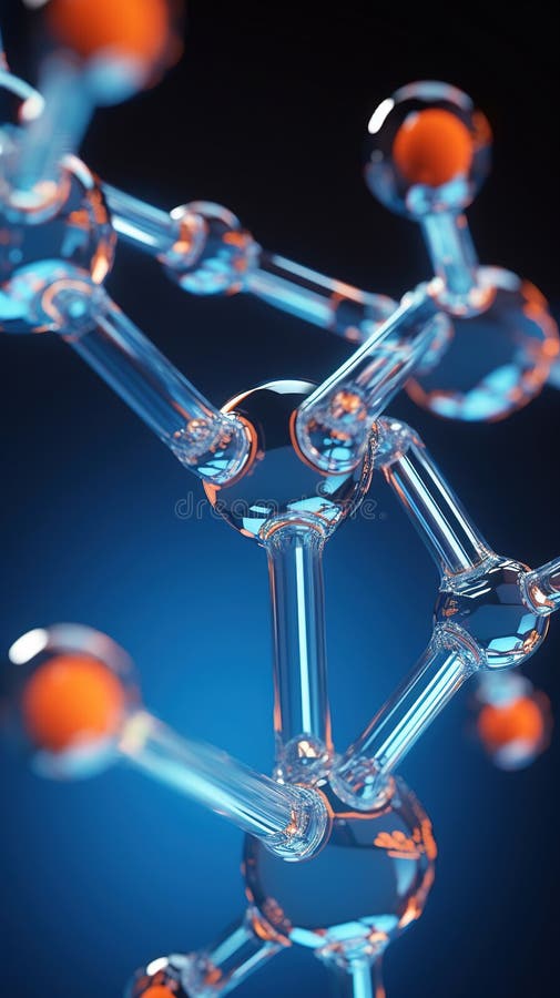 3D Model of Amino Acid . Vertical Image. Stock Illustration ...