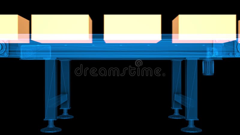 Simple Conveyor Belt - Side View. Stock Footage - Video of machine ...