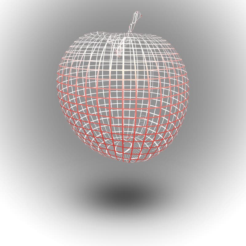 Apple, model with EPS file stock vector. Illustration of sheet - 10670301