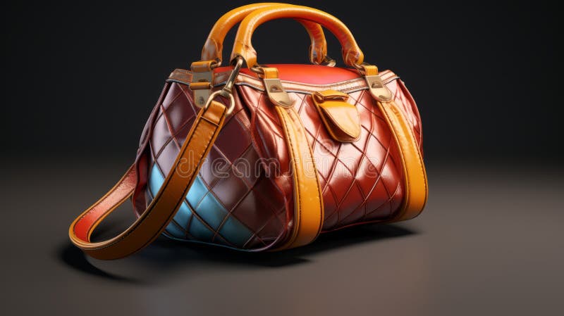 Hyper-detailed 3d Handbag with Bold Chromaticity and Realistic ...