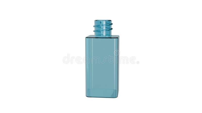 3d Model of a Blue Empty Perfume Bottle without a Lid on a White ...