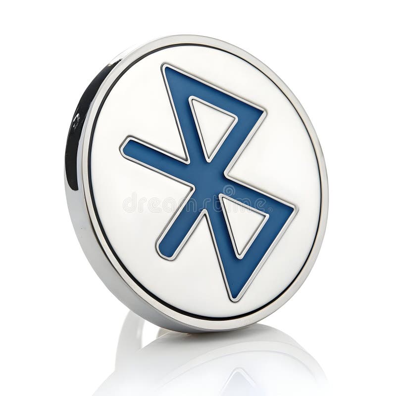 3D Bluetooth Isolated on White Background Stock Illustration ...