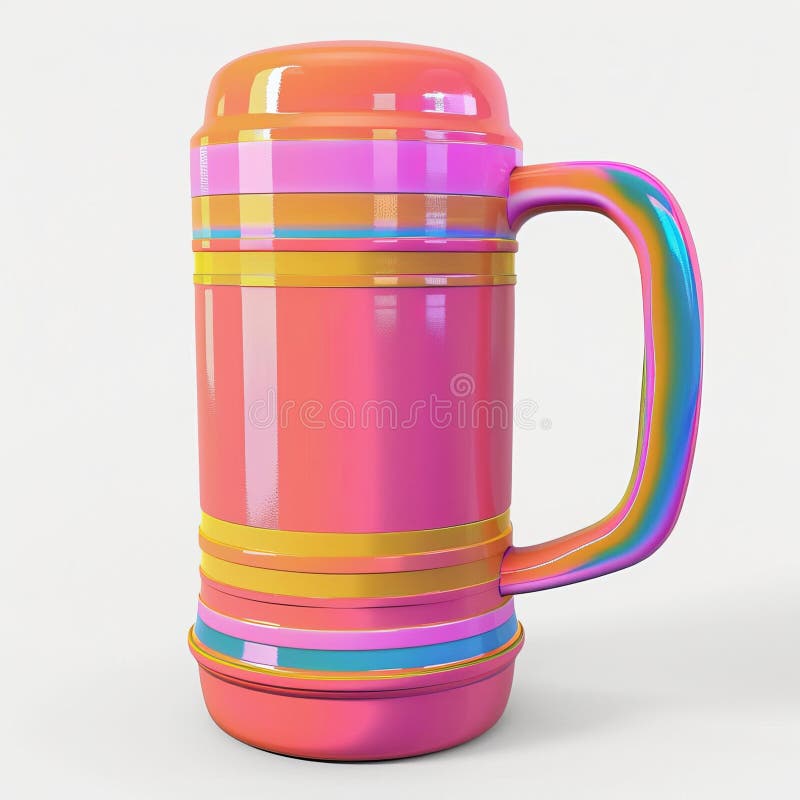 76 3D Model of a Bright and Vibrant Beer Mug Icon Stock Illustration ...