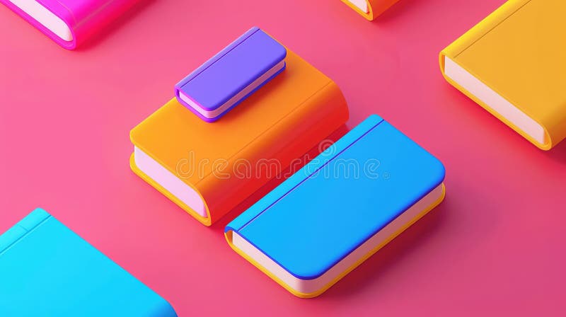 16 3D Model of a Bright and Vibrant Bookmark Icon Stock Illustration ...