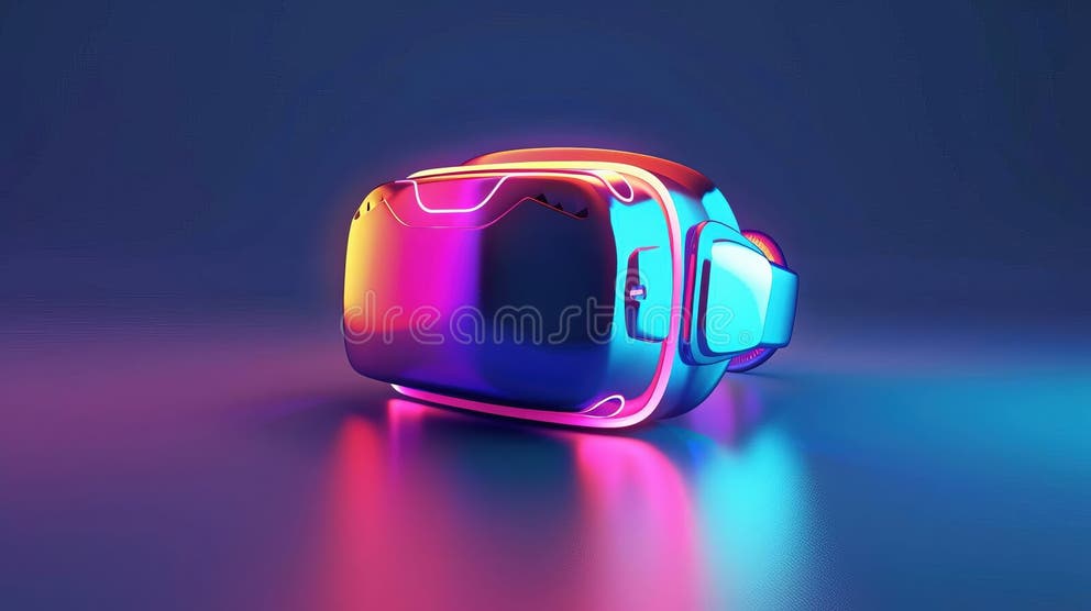 98 3D Model of a Bright and Vibrant VR Headset Icon Stock Illustration ...