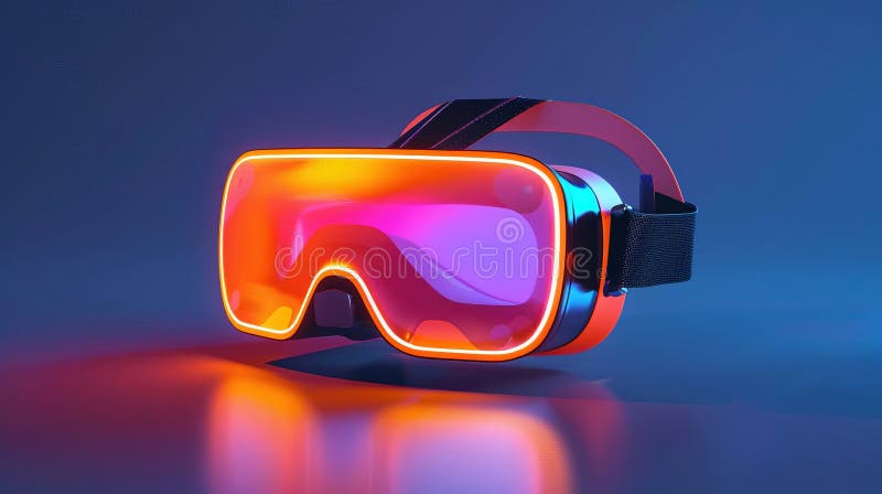98 3D Model of a Bright and Vibrant VR Headset Icon Stock Illustration ...