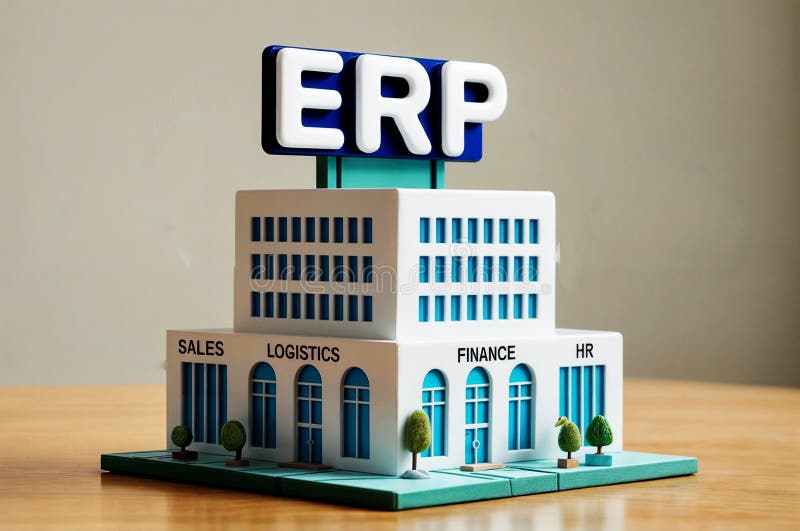Building with "ERP" on Top, Abbreviat of Enterprise Resource Planning ...