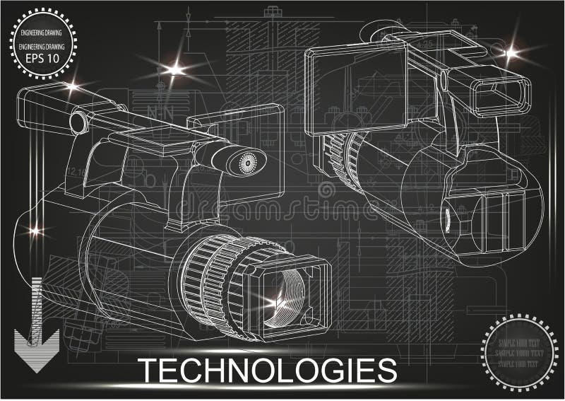 3d model of the camera stock vector. Illustration of concept - 109784090