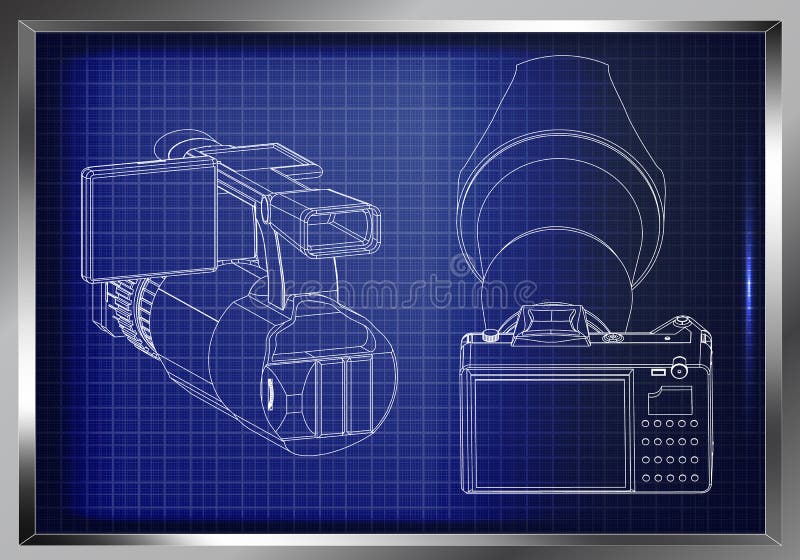 3d model of the camera stock vector. Illustration of decorative - 110377147