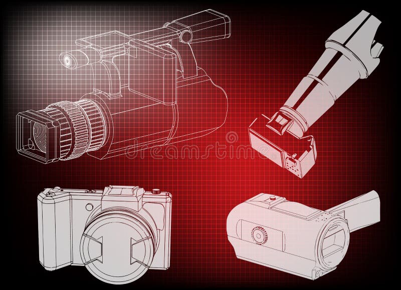 3d model of the camera stock vector. Illustration of lens - 109784098