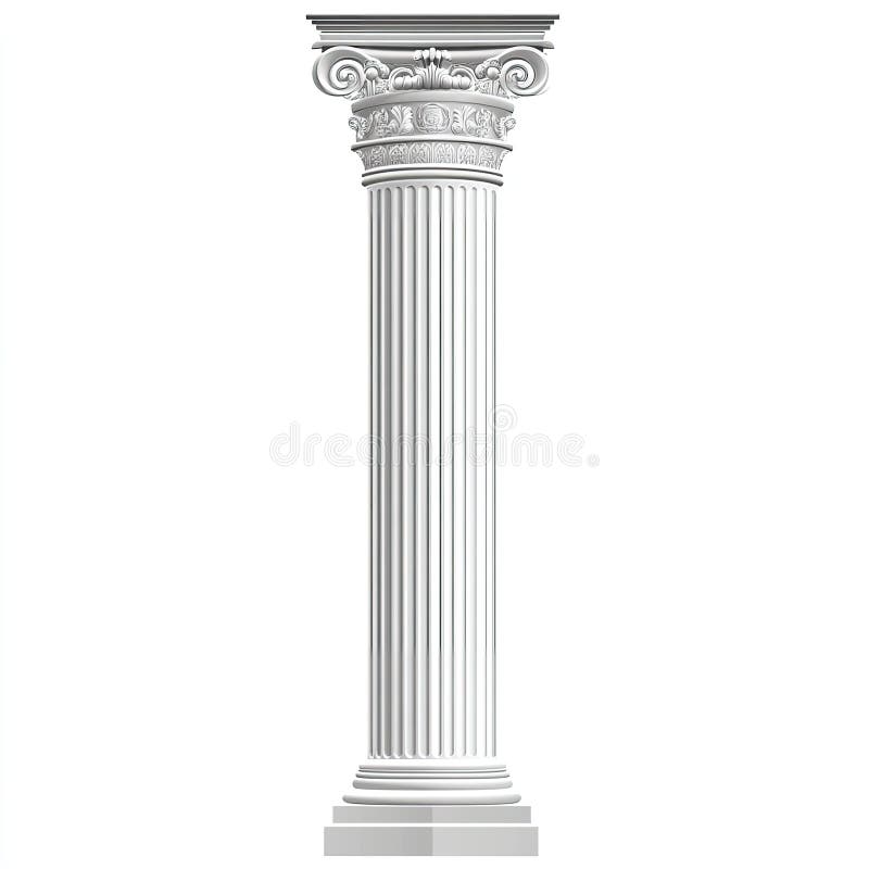 Classical Column Rendering stock image. Image of ancient - 383769919